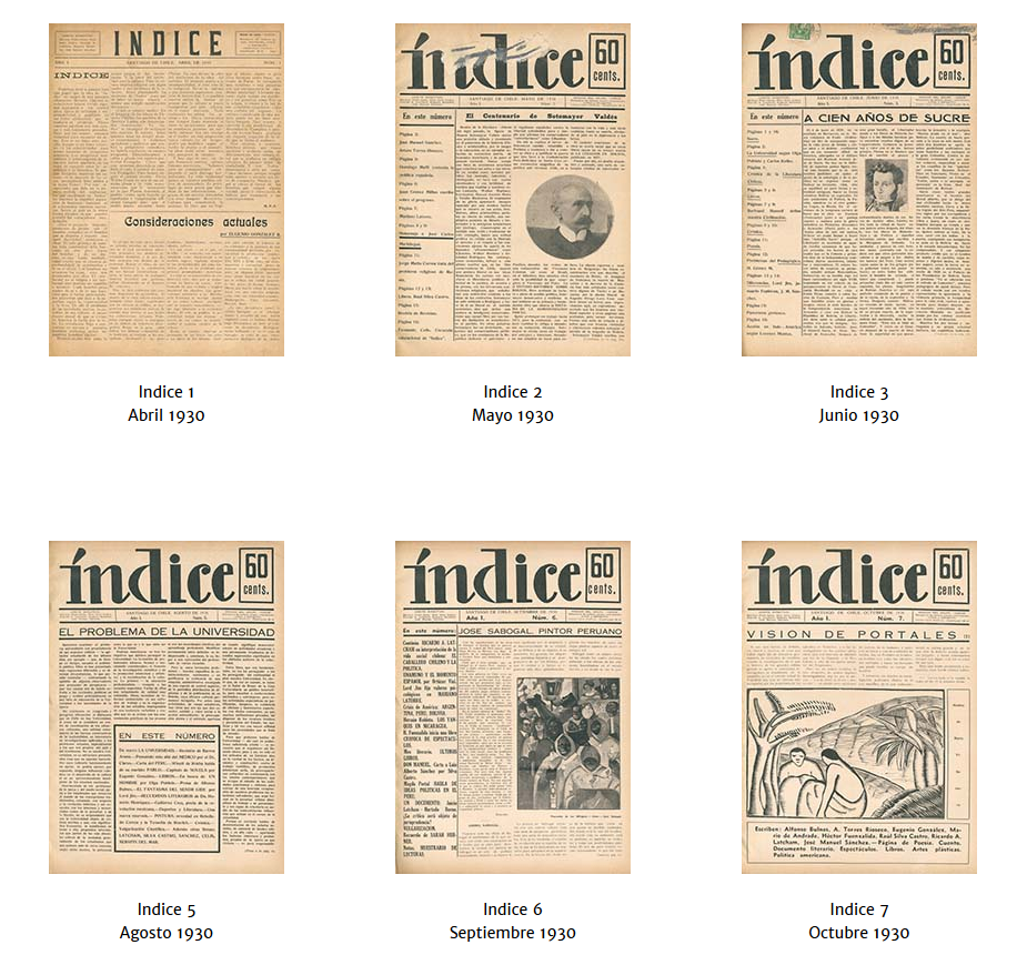 Podés consultar todos los números de Índice, el índice y los dos ...